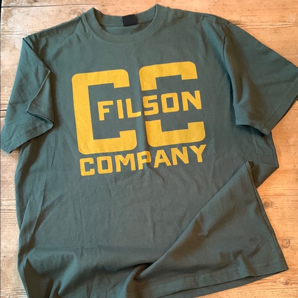 Filson | Shirts | Nwot Filson Mens Green And Gold Logo Short Sleeve ...